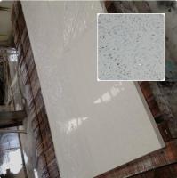 China QS516 Artificial Solid Surface White Quartz Stone for Kitchen Countertops for sale
