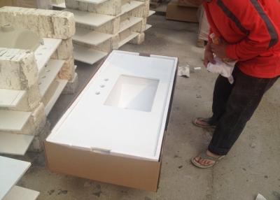 Cina Il lavandino ad alta densità del bagno del quarzo completa il colore puro del cristallo di Pearl White in vendita