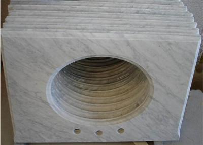 China Witte Marmeren Opgepoetst de Steencountertops van Carrara/Andere Afwerkingsoppervlakte Te koop