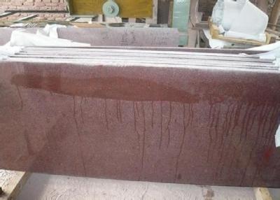 Cina Le mattonelle naturali rosse delle pietre per lastricati per la scala fanno un passo/il materiale granito del controsoffitto in vendita