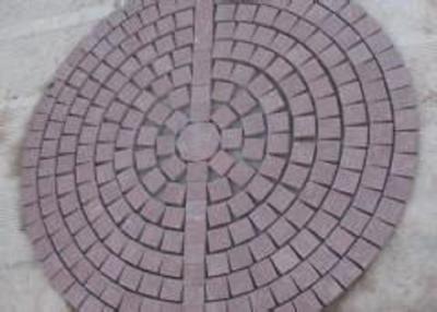 Cina Le mattonelle naturali rosse delle pietre per lastricati per la scala fanno un passo/il materiale granito del controsoffitto in vendita