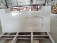 China prefabricated Solid Surface Worktops With Backsplash Side Splash Aprons for sale