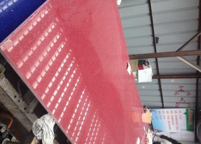 Cina Quarzo di pietra artificiale di cristallo rosso per le mattonelle, lastra, controsoffitto in vendita