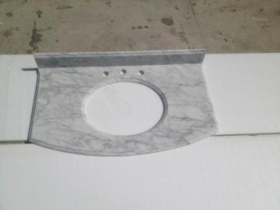 China Bovenkanten van de de badkamersijdelheid van Venato van Biancocararra de witte marmeren voor gastvrijheidsrennovation Te koop