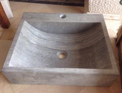 Cina Bacino di legno di marmo bianco del marmo della vena del lavandino del bacino di Arabescato/lavaggio del bagno in vendita