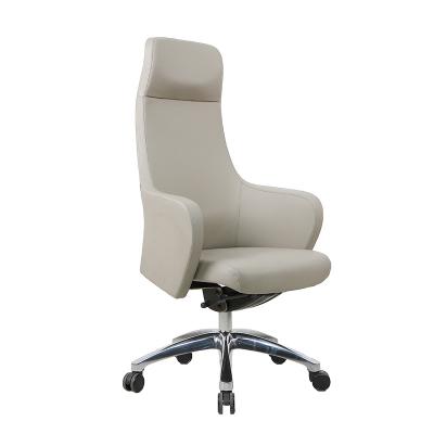 Cina Base di alluminio di cuoio posteriore del Ministero degli Interni della sedia del raggio ergonomico del dirigente 350mm in vendita
