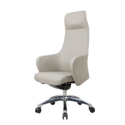 Cina Base di alluminio di cuoio posteriore del Ministero degli Interni della sedia del raggio ergonomico del dirigente 350mm in vendita