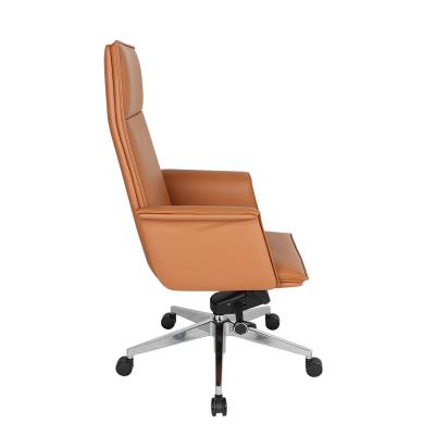 Cina Sedia di cuoio ad alta densità dell'ufficio della schiuma di memoria della sedia ergonomica arancio del computer in vendita