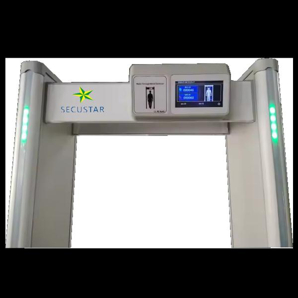Quality SECUSTAR Touch Screen 33 Zone Walk Through Metal Detector 300 Level Sensitivity for sale