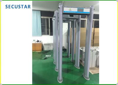 China Detector de metales cilíndrico del marco de puerta de 33 zonas de detección usado en centro de conferencias de la nación en venta