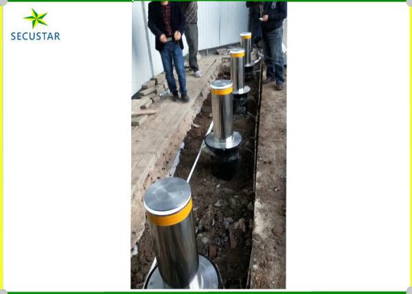 Quality Remote Control Hydraulic Rising Bollards , Electric Retractable Bollards Height for sale