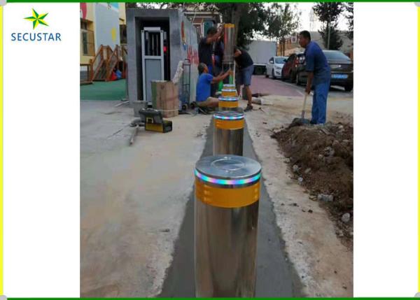 Quality Remote Control Hydraulic Rising Bollards , Electric Retractable Bollards Height for sale