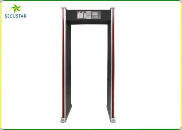 Quality 6 Detection Zones Walk Through Security Metal Detector Led Alarm In Hotel Gate for sale