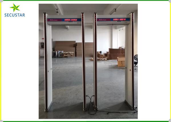 Quality Door Frame Security Metal Detector Led Count Six Zones Alarm Warterproof IP55 for sale
