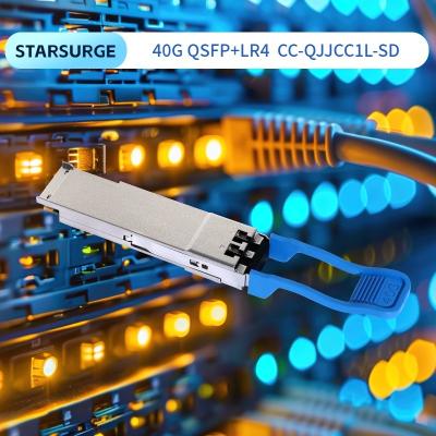 Cina Distanza di trasmissione 10km 40Gb/s QSFP LR4 Trasmettitore ottico 1277.5nm 10km Duplex LC per apparecchiature a fibra ottica di velocità in vendita