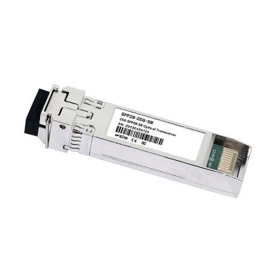 China 10 km Modo Único 25G SFP28 Transceptor Óptico Protocolo Conformidade SFF-8472 Speed LC Connector CE FCC RoHS Certificado à venda