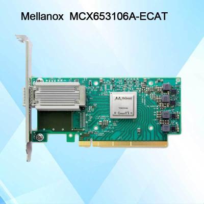 100g HDR Infiniband Mellanox 100gb Nic ネットワークインターフェース QSFP56 MCX653106A-ECAT
