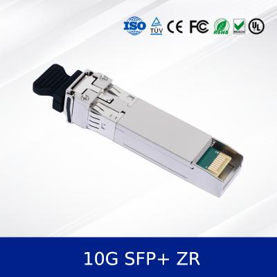 中国 光トランシーバーモジュール 10G SFP+ ZR 拡張リーチ、APDレシーバー、工業用温度 販売のため
