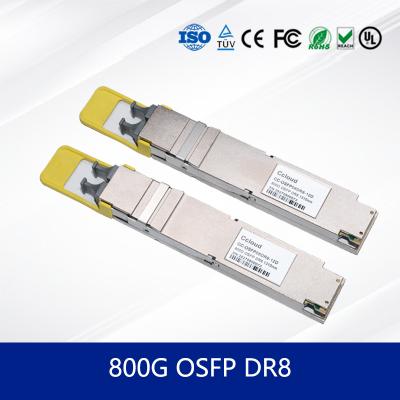 中国 高性能データ伝送用信頼性の高い光トランシーバーモジュール 800G OSFP DR8 トランシーバー 販売のため