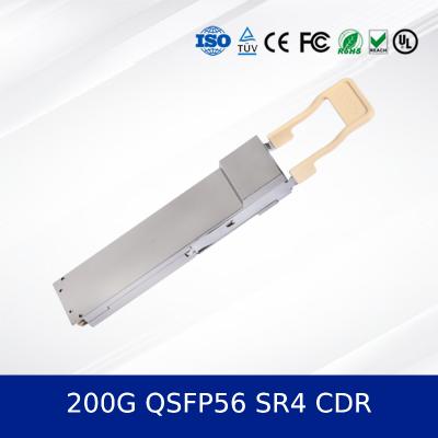 中国 200G QSFP56 SR4 CDR オプティカルトランシーバー モジュール Om4 で 100m / Om3 で 70m データセンターのためのファイバー高性能コンピューティングインターコネクト 販売のため