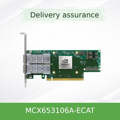China MCX653106A-ECAT Mellanox 100gb Nic ConnectX- 6 VPI Hdr100 Edr Ib Dual Port for sale
