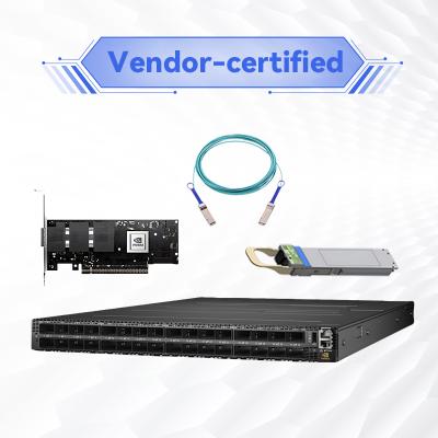 Cina InfiniBand MQM9700-NS2F ((920-9B210-00FN-0M0) Mellanox Network Switch 1U NDR 400Gb/S per server in vendita