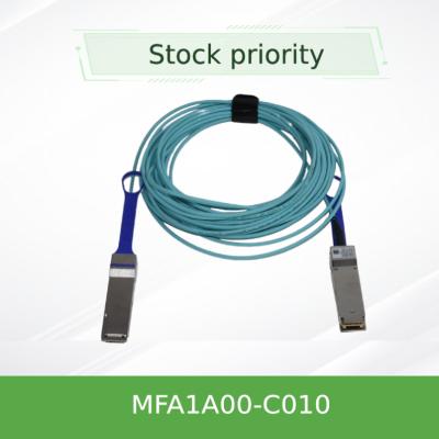 China 100GbE LSZH Mellanox QSFP28 Active Optical Cable AOC MFA1A00-C010 10m for sale