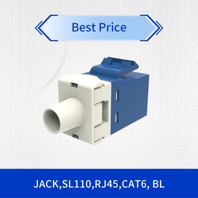 China CommScope NETCONNECT SL110-6-CN-BL Category 6 Modular Jack with RJ45 Connectivity and IEEE 802.3bt PoE Type 4 Support for sale