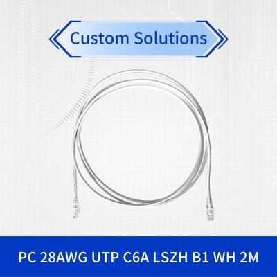 China Cat 6A Patch Cord with 28AWG Stranded Copper and 2M Length for 500 MHz 10GbE Networking for sale
