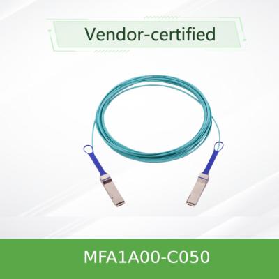 China NVIDIA Mellanox MFA1A00-C050 100Gb/s QSFP28 AOC Active Optical Cable100GbE Network Card for sale