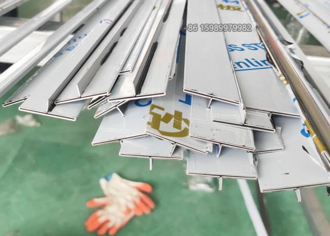 PVD coated stainless steel T profiles