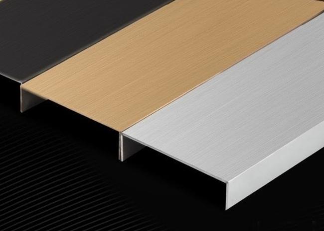 brushed stainless steel u profiles