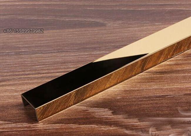 mirror gold stainless steel u profile