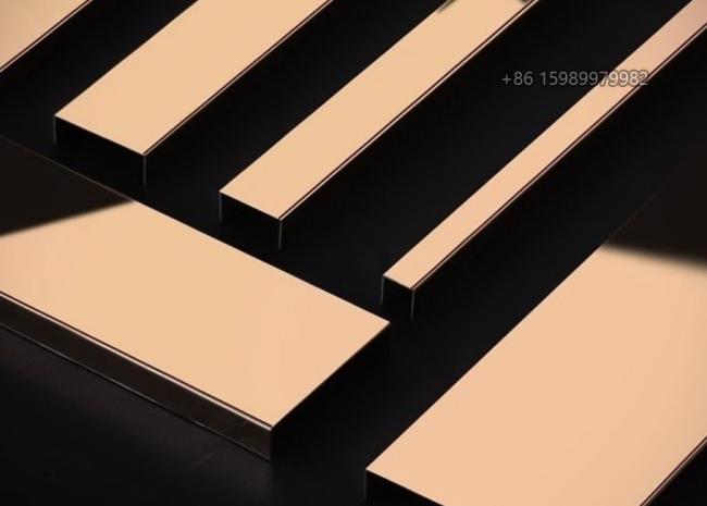 mirror rose gold stainless steel u channel
