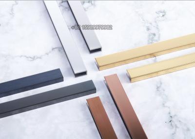 Quality SUS304 Metal U Channel Trim 10x5x10mm Brushed Effect Titanium Colorfor sale