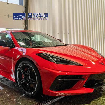 中国 反スクラッチの耐熱PPF色のラップ、光沢のある金属の吸血鬼の赤いビニールのラップ 販売のため