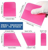 China TPU Polyurethane Car Wrap Squeegee Set 7.5cm Width 5 Piece Flexible Rubber Scraper for sale