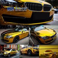China Jingzhi 1.52x18m Self Adhesive Chrome Metallic Car Wrap Vinyl Film 160micron for sale