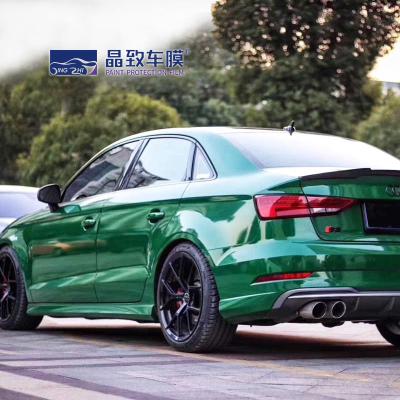 中国 車のための耐候性の PPF コーティング、実用的なメタリック グリーンのビニール ラップ 販売のため