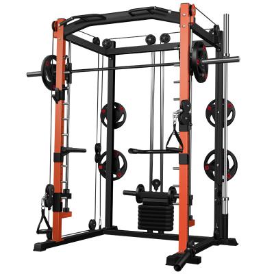 China Multi Functional Home Gym Equipment Pull up Bar Pulley Cable Smith Machine Squat Rack for sale