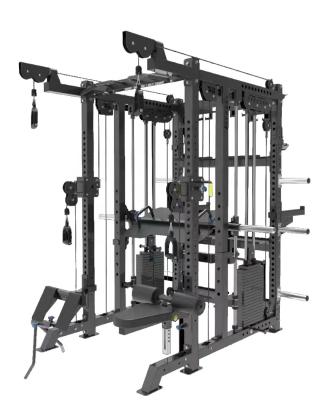 China Wholesale Commercial Fitness Gym Equipment 3MM Steel Smith Cable Cage Power Squat Rack for sale