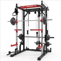 China Free Shipping US Warehouse Multi Function Crosser Trainer Smith Machine Power Cage Adjustable Squat Rack Power Rack for sale