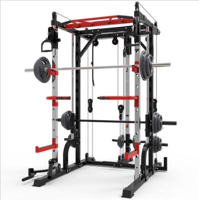 China Free Shipping US Warehouse Multi Function Crosser Trainer Smith Machine Power Cage Adjustable Squat Rack Power Rack for sale
