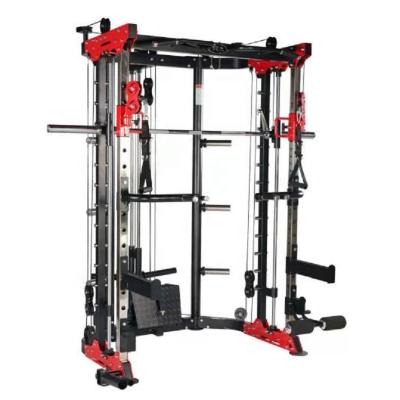 China 2022 Best Fitness Gym Squat Comprehensive Training Customized Steel Logo Power Rack With Lat Pulldown for sale