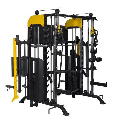 China Multi Functional Strength Trainer Barbell Rack Gym Commercial Squat Rack with Weight Stacks Smith Machine for sale