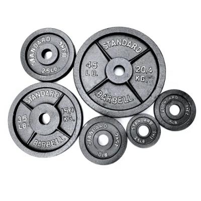 China Factory Wholesale Cast Iron 45Lbs Bumper Weights Plates for sale