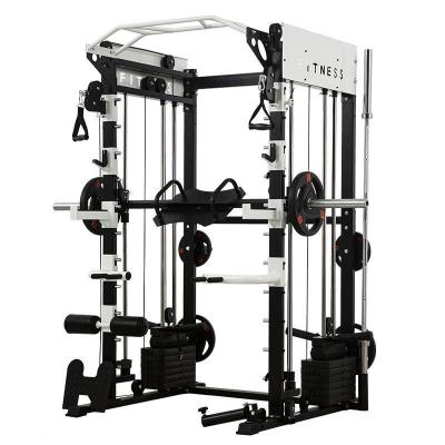 China Smith Machine Squat Rack Home High and Low Pull Commercial Gym Barbell Bench Press Gantry Rack Comprehensive Training Equipment for sale
