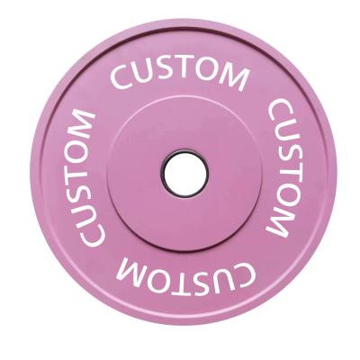 China Customized Logo Print Weight Lifting Plates Color Steel Weight Plates for Gym for sale