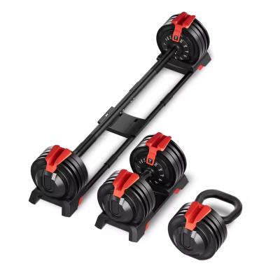 China Custom Logo Fitness Squat Equipment Cast Kettlebell Workouts Heavy 24kg/53kg 3 in 1 Adjustable Kettlebell Manufacturer for sale