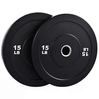 China Free Weights Rubber Barbell Grip Plate Disc Weightlifting Black Weight Plates for sale